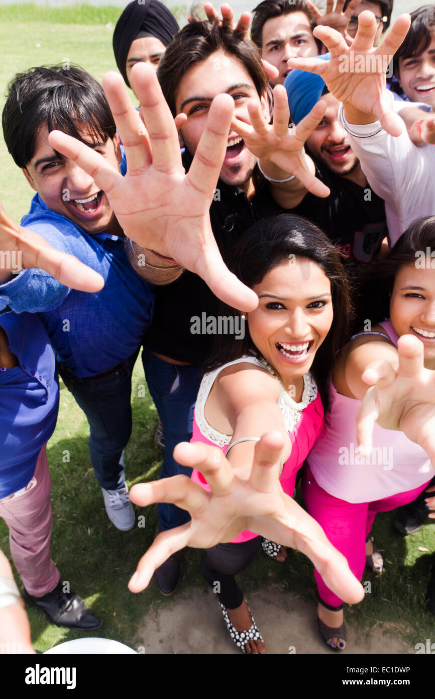 indian group crowds park enjoy Stock Photo - Alamy