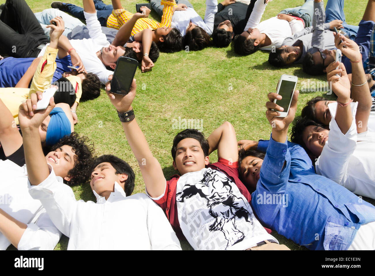 Indian Group Friends Park Enjoy High Resolution Stock Photography and ...