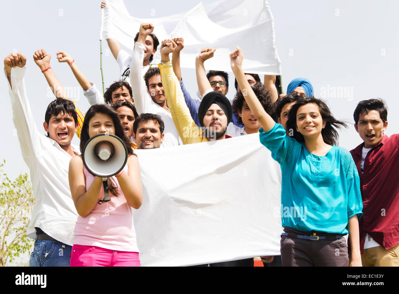 indian friends group crowds Rally Stock Photo - Alamy