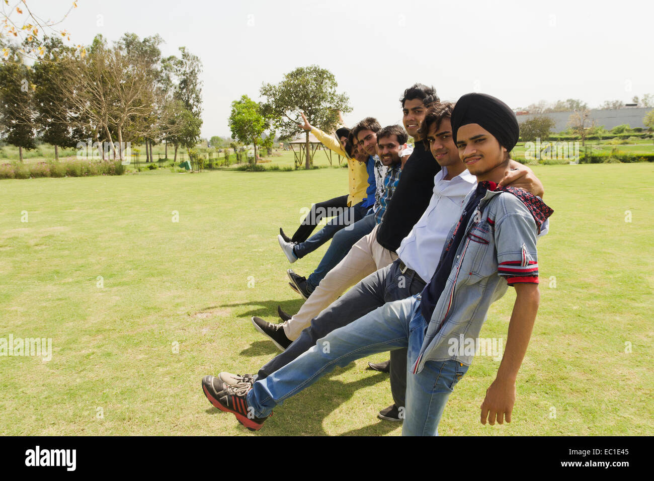 indian group friends Park enjoy Stock Photo - Alamy
