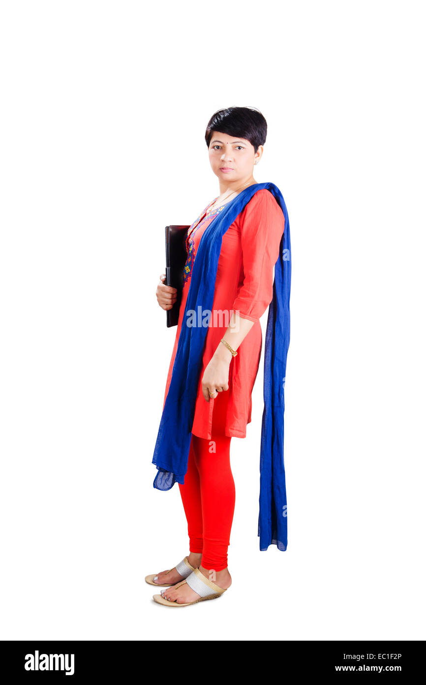 Indian Employee Lady Standing Pose High Resolution Stock Photography ...
