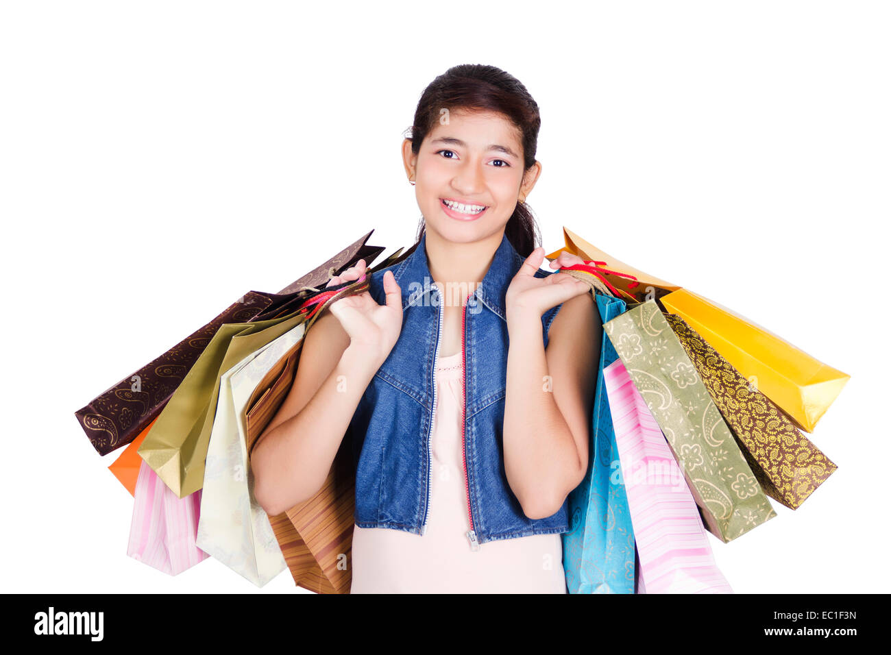 1 indian Beautiful girl Diwali Shopping Stock Photo - Alamy