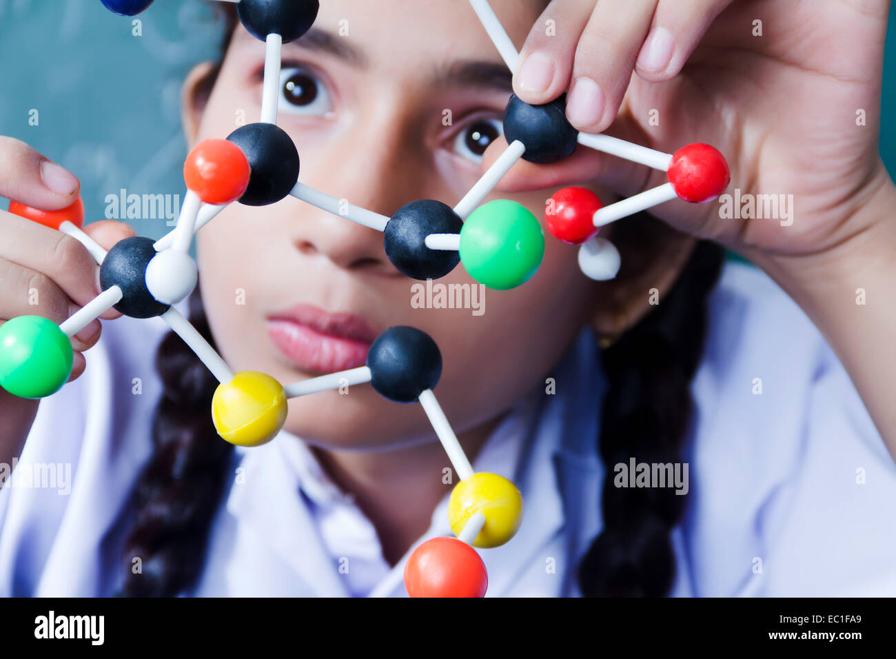 1 indian School girl Student Lab Research Stock Photo - Alamy