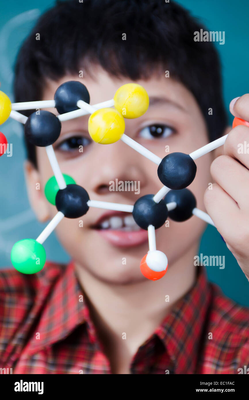 1 indian School child boy Student Lab Research Stock Photo - Alamy