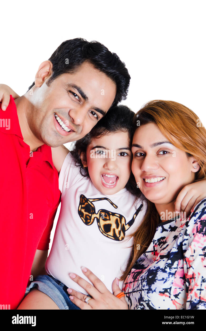 indian Parents with child fun Stock Photo - Alamy