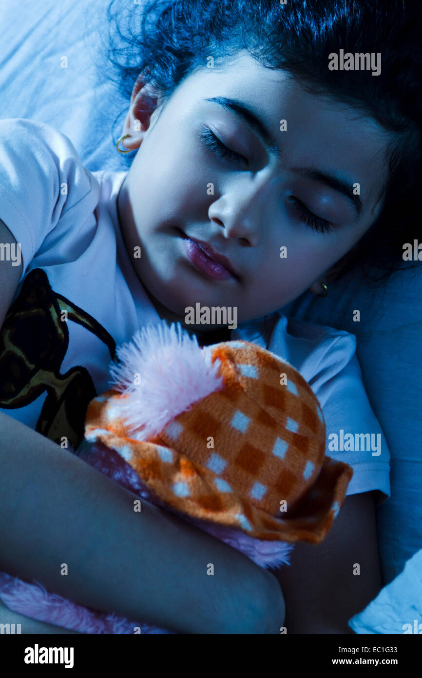 indian Beautiful child Sleeping Stock Photo - Alamy