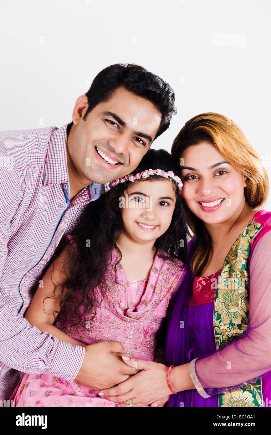 indian Parents with child fun Stock Photo - Alamy