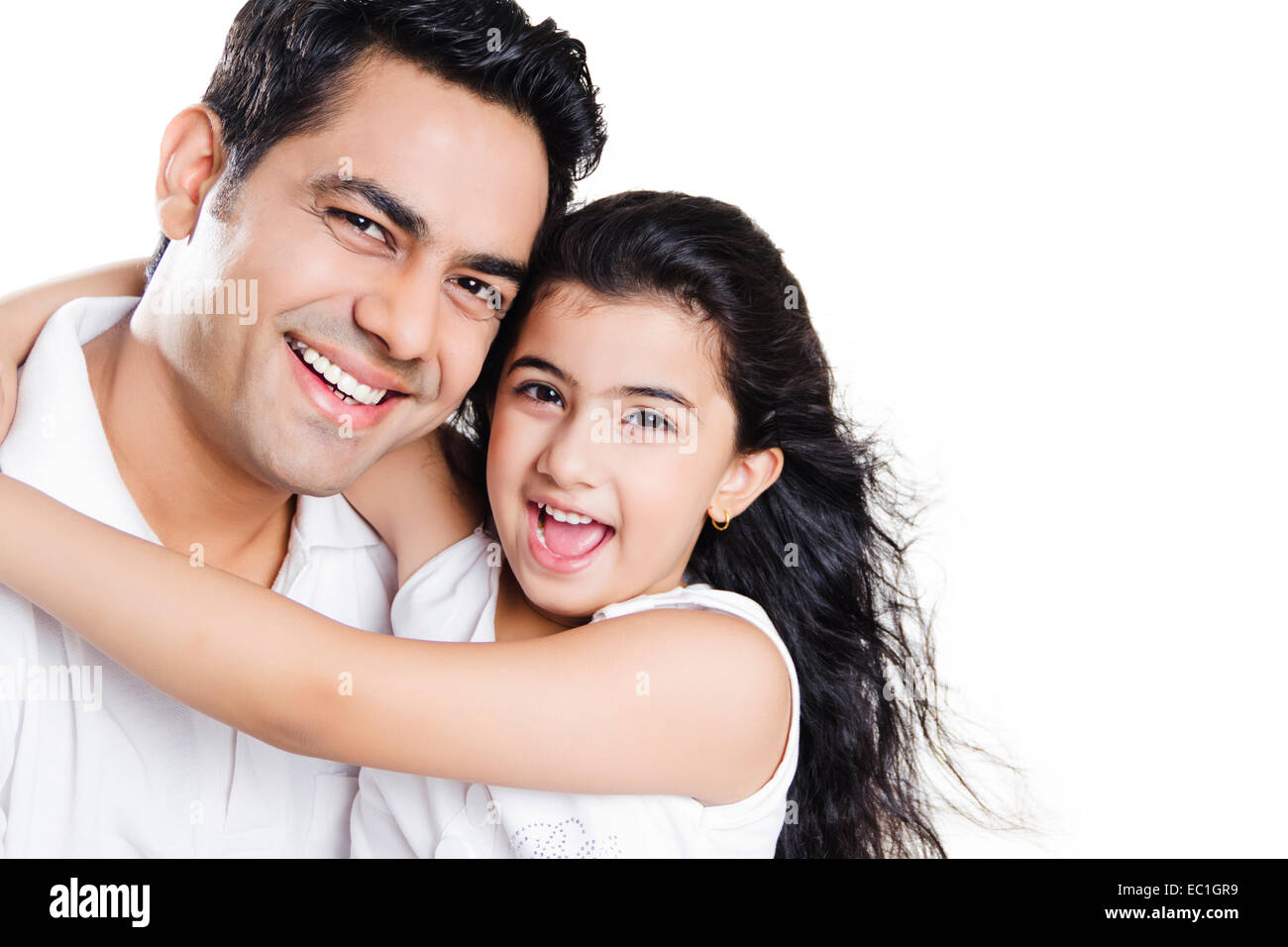 Indian dad and daughter hugging hi-res stock photography and images - Alamy