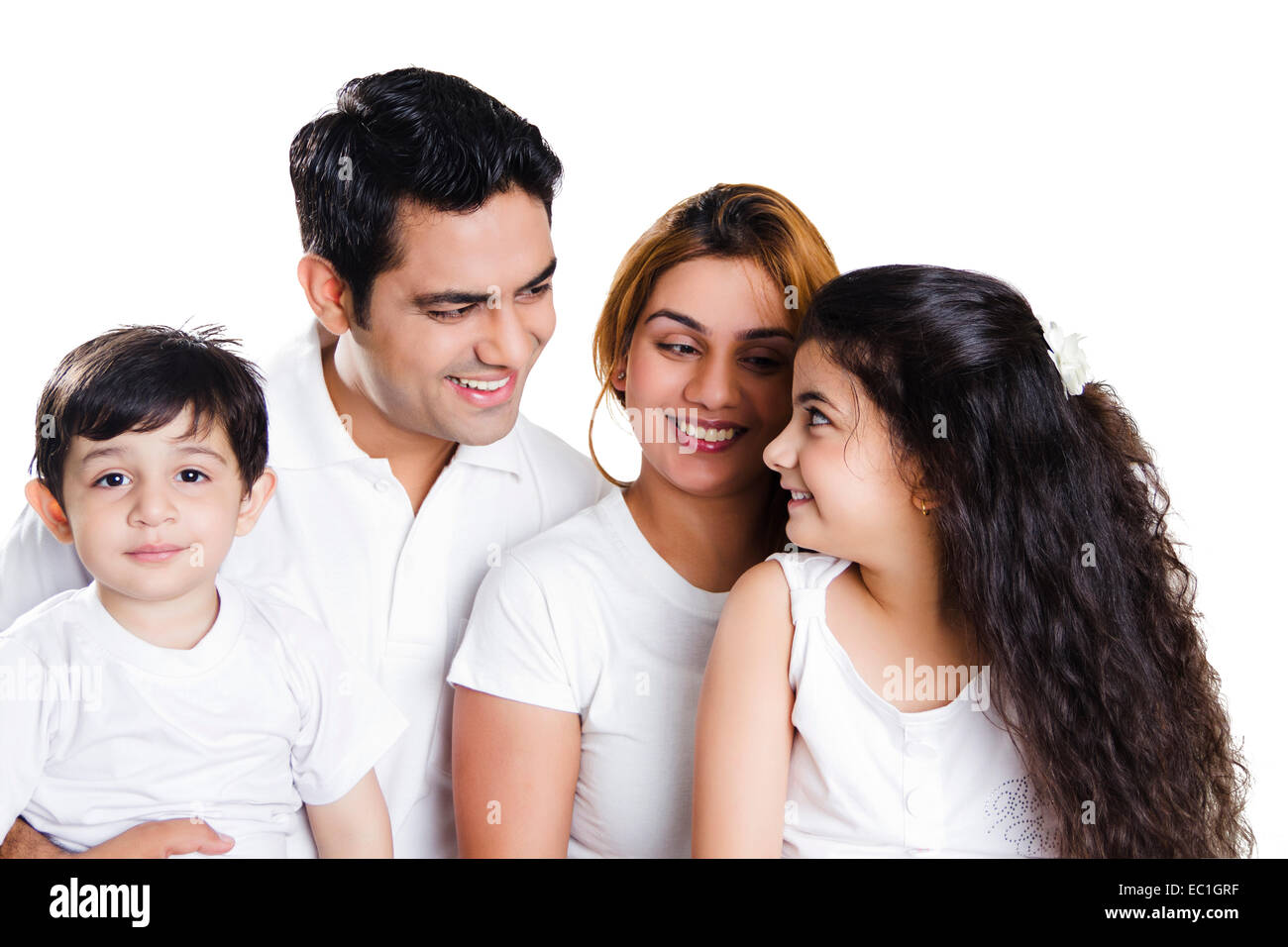 indian Parents with children fun Stock Photo - Alamy