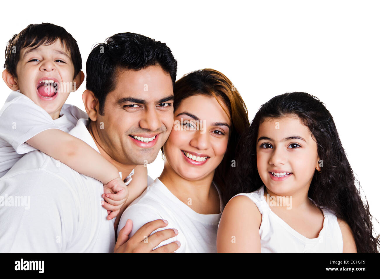 indian Parents with children fun Stock Photo - Alamy