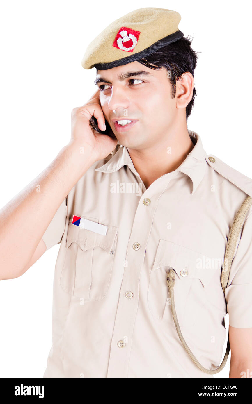Standing holding looking away communication police officer hi-res stock ...