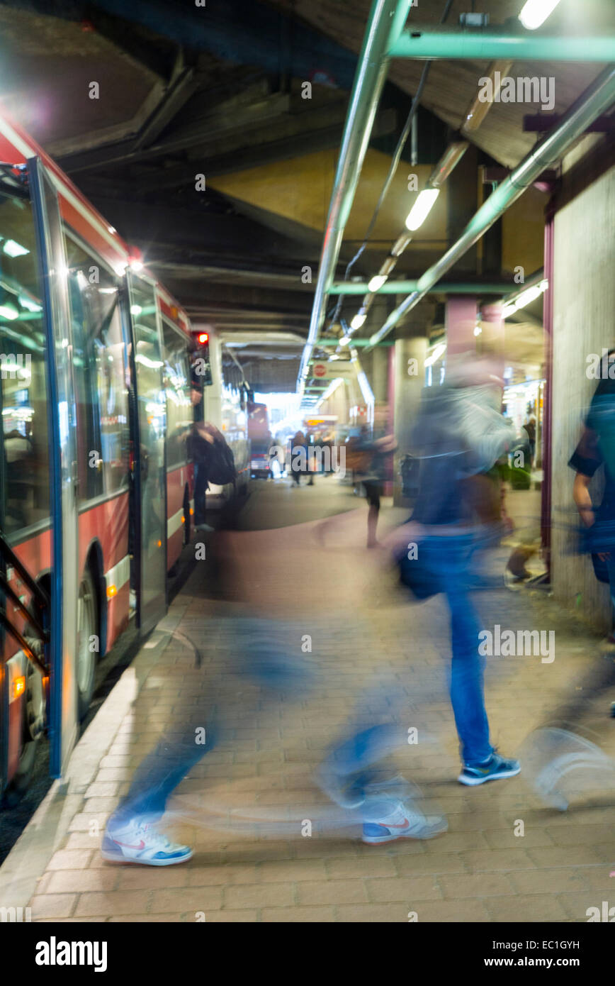 passengers exiting bus Stock Photo - Alamy