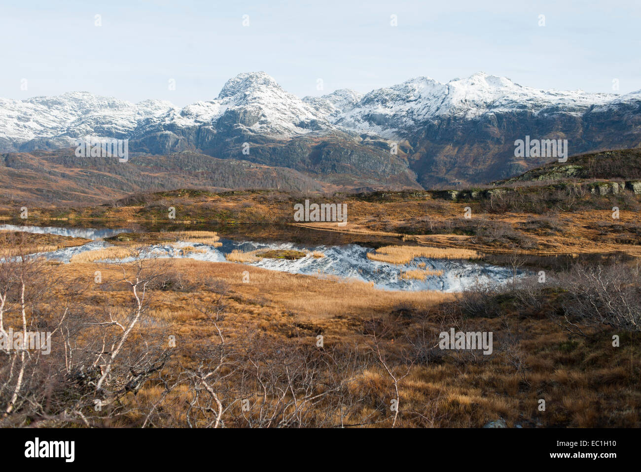 Landscape with mountain ridge Stock Photo - Alamy