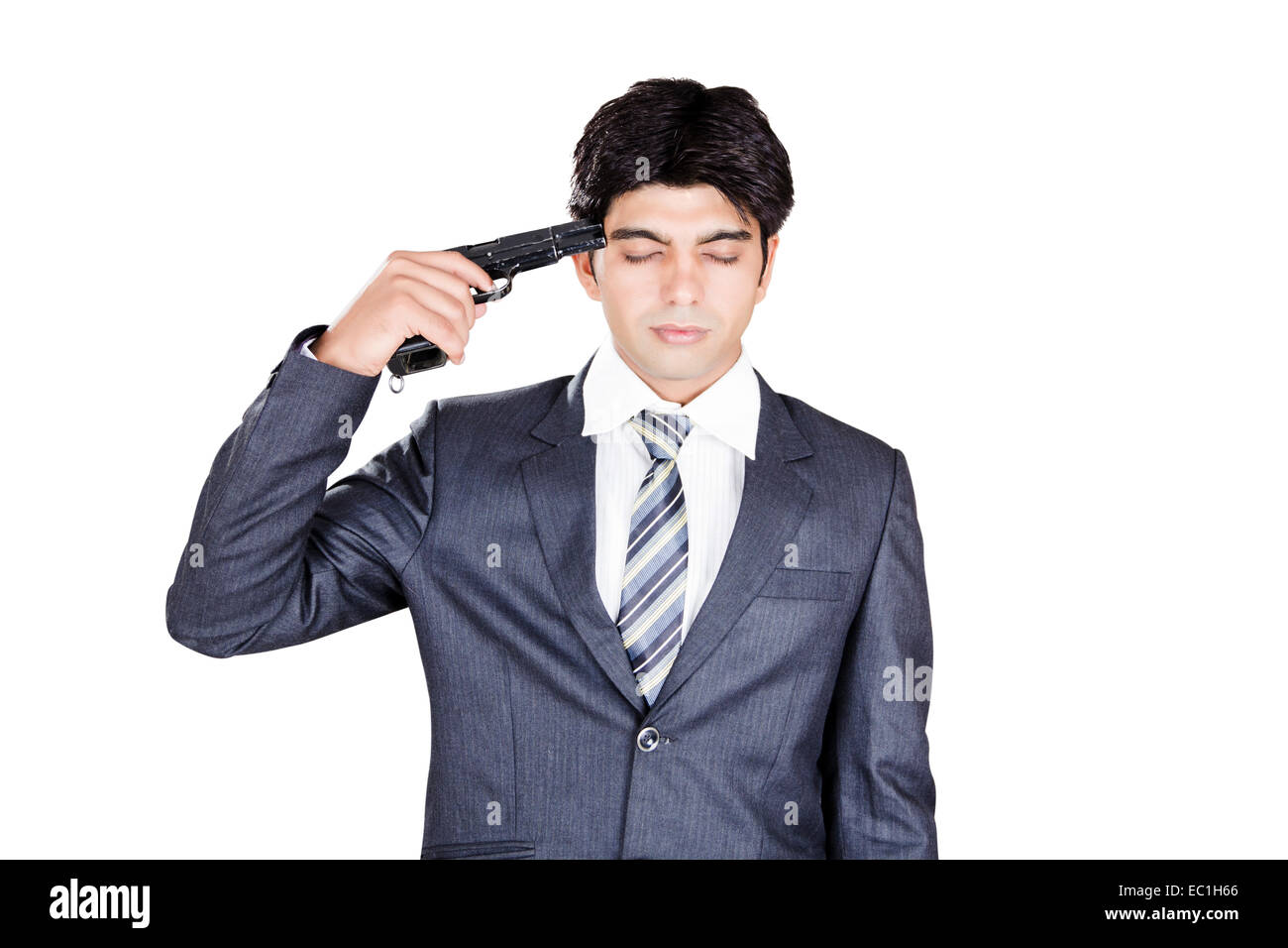 Person holding gun to head hi-res stock photography and images - Alamy