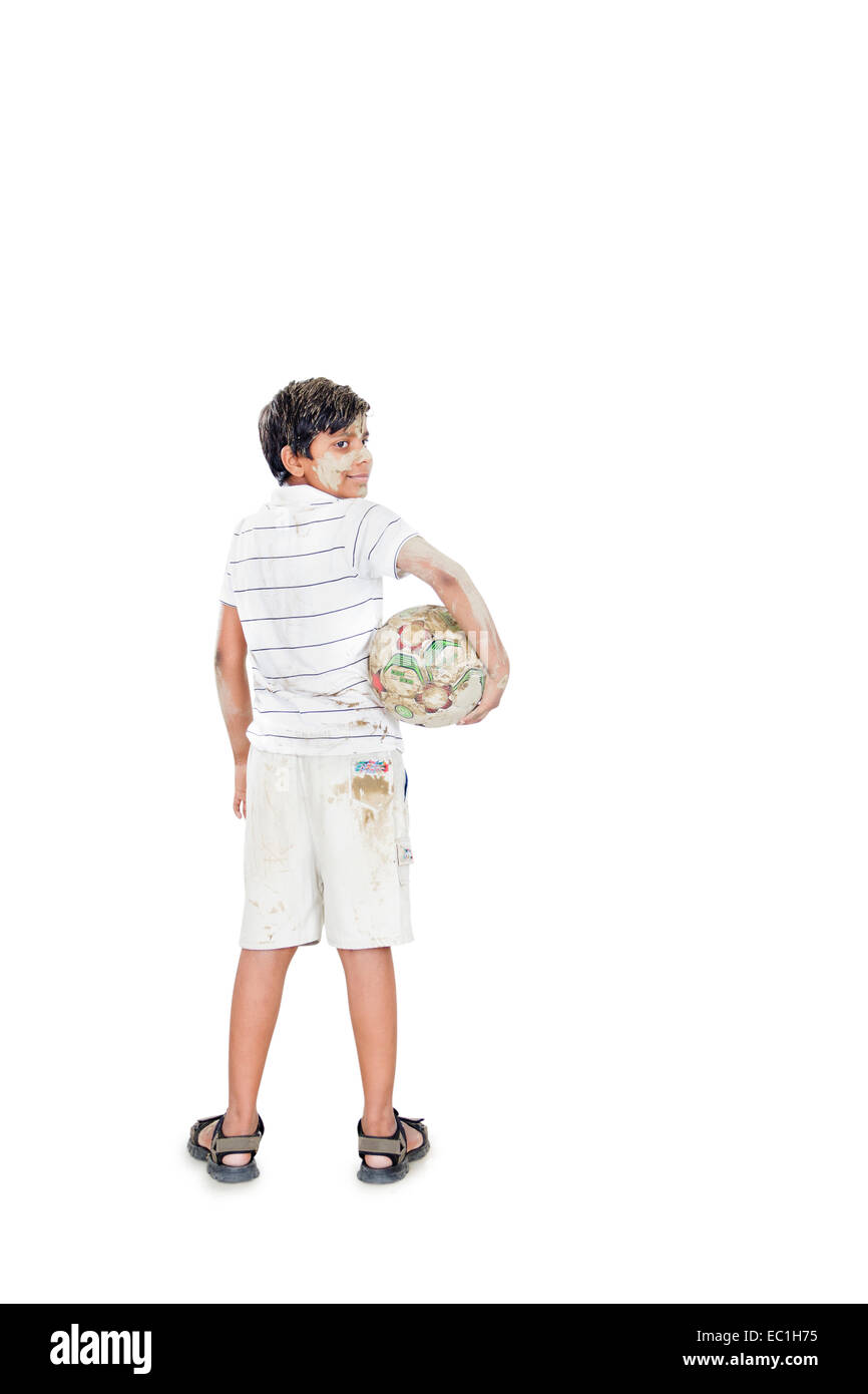 Boy football rear view Cut Out Stock Images & Pictures - Alamy