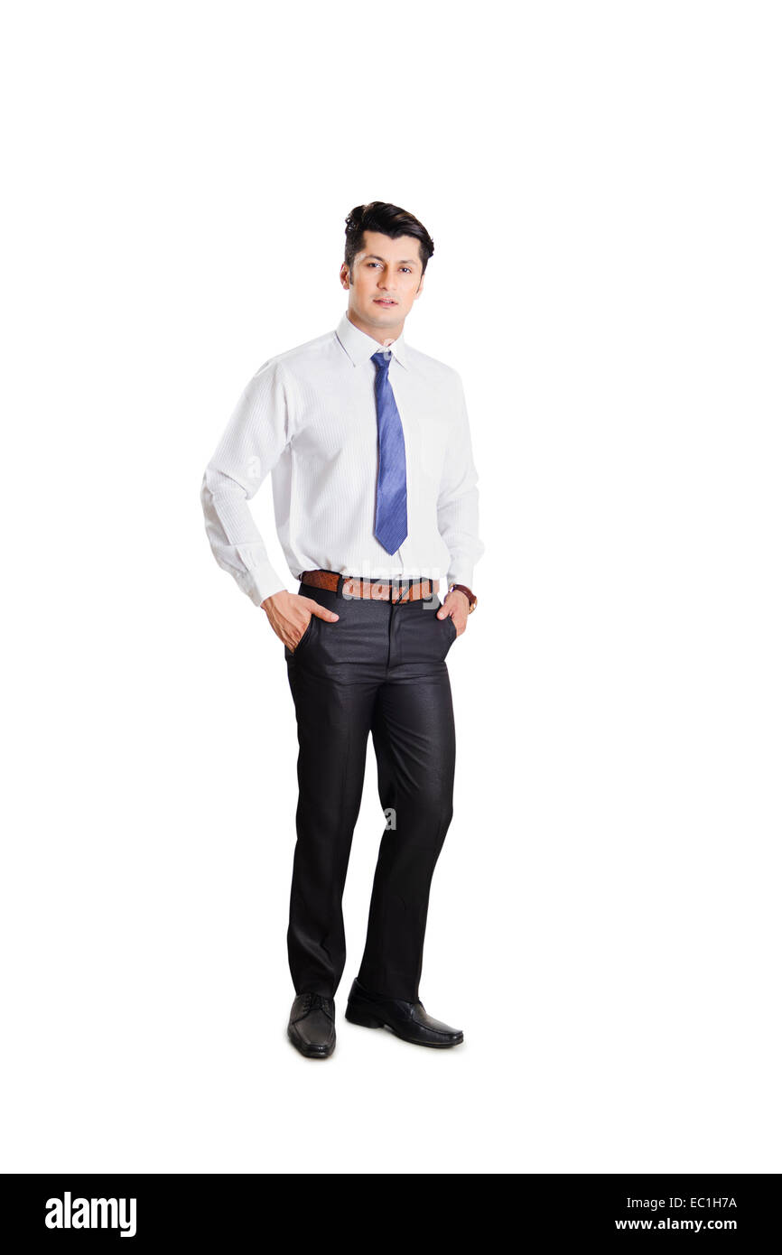 Indian man pose camera smile hi-res stock photography and images - Alamy