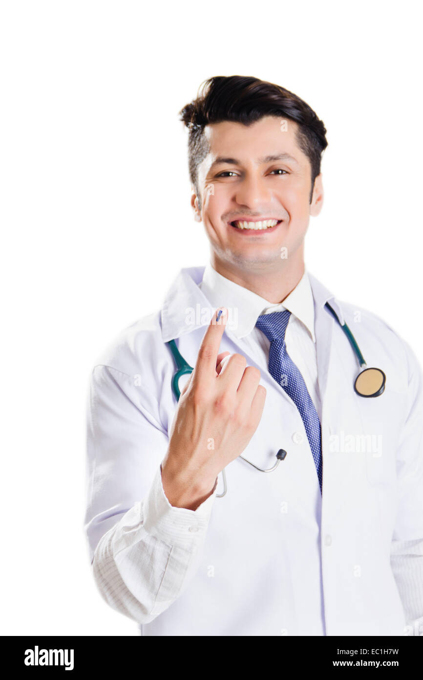 one indian Medical Doctor Election Vote Stock Photo - Alamy