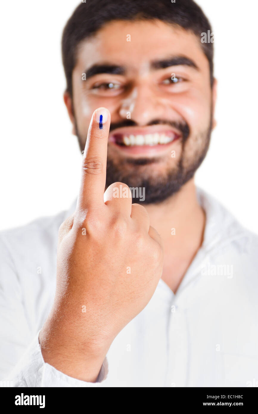 one indian man Election Vote Stock Photo - Alamy