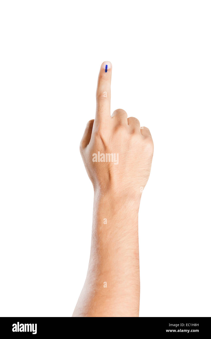one indian man Election Vote Stock Photo - Alamy