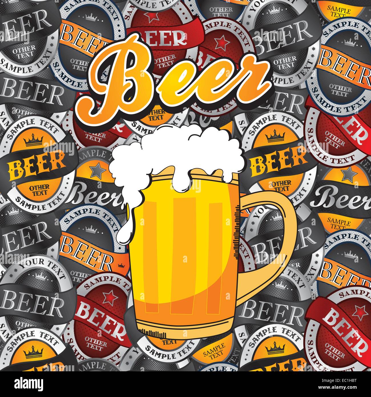 beer theme illustration Stock Vector Image & Art - Alamy