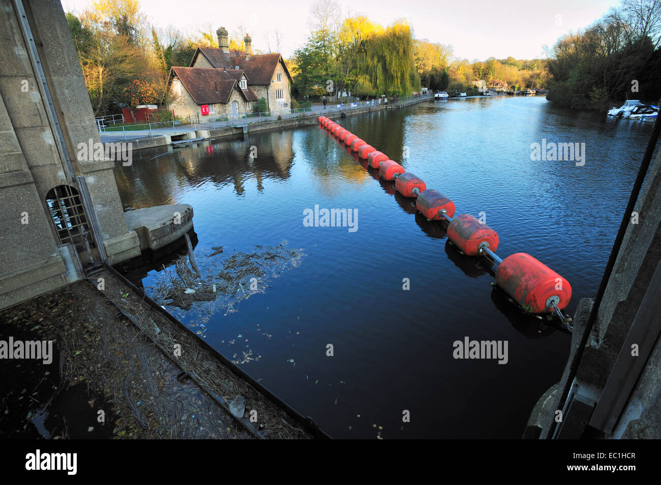 Dickens - Cloisterham Weir: Allington Lock, on the Medway a few miles ...