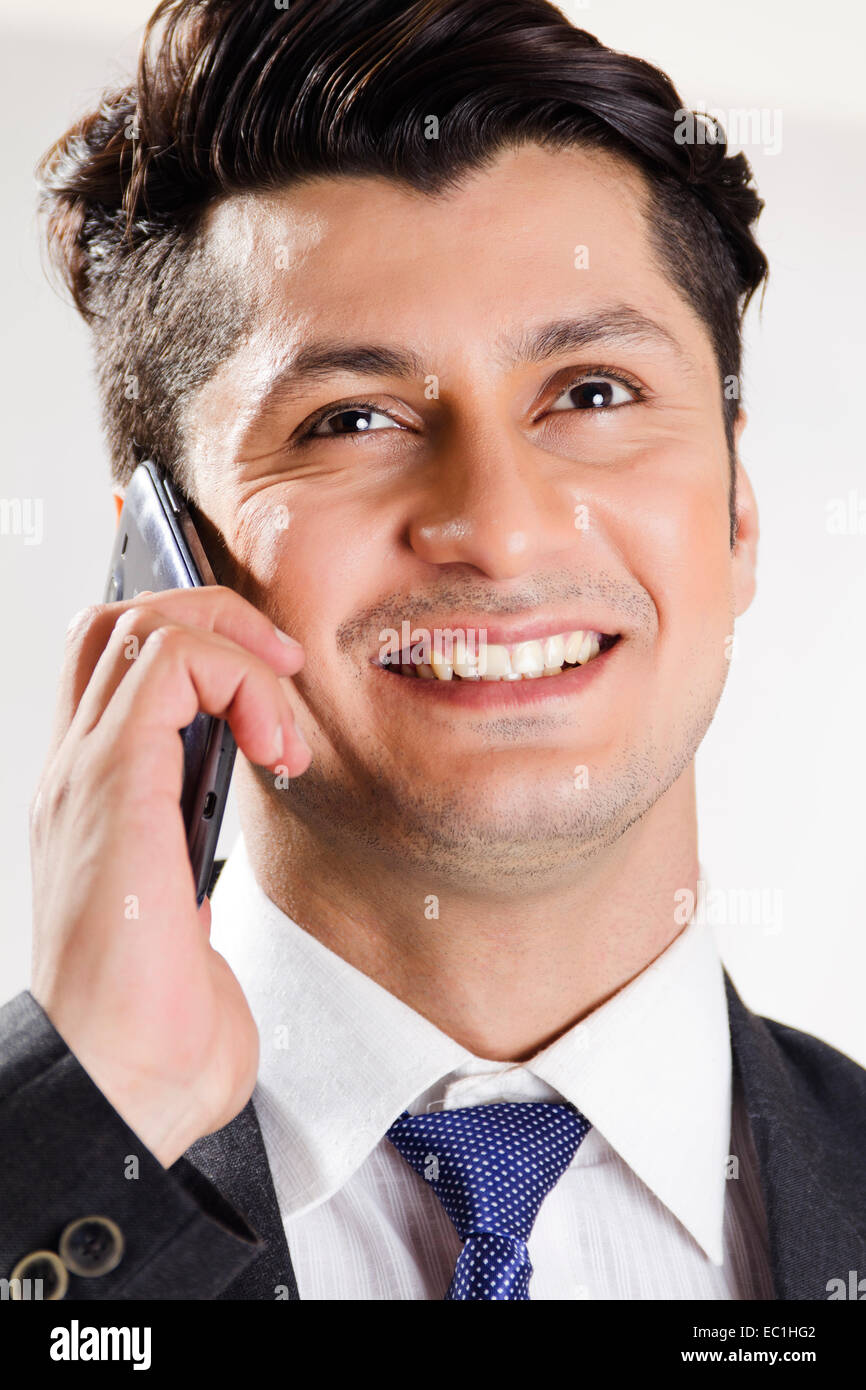 indian Business Man talking phone Stock Photo - Alamy