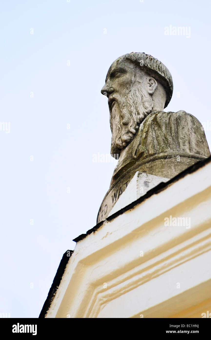 Bust of Richard Watts, founder of Watt’s Charity, Rochester, over the ...
