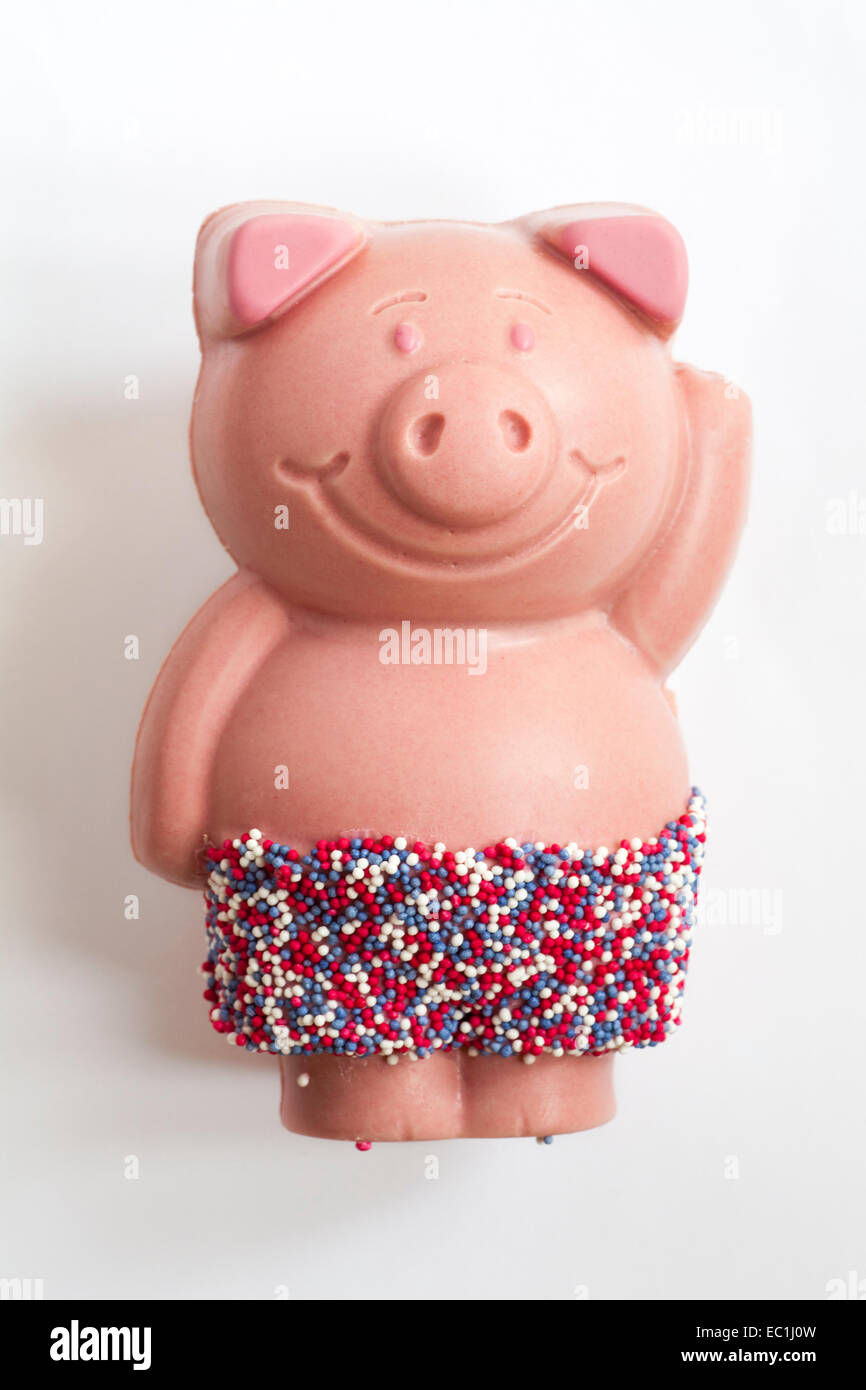 Marks & Spencer Percy Pig chocolate isolated on white background Stock Photo - Alamy