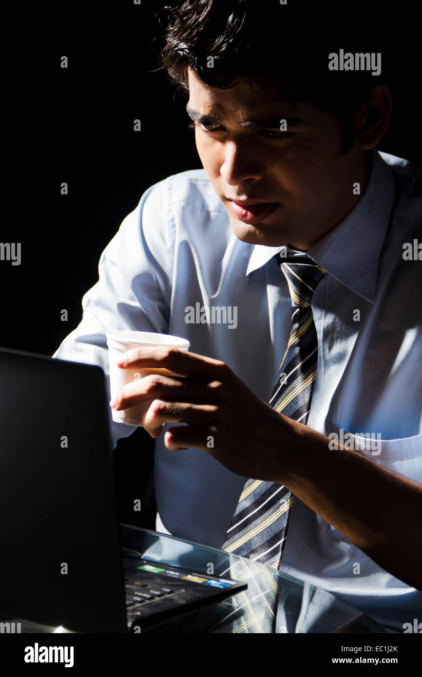 indian Business man working Stock Photo - Alamy