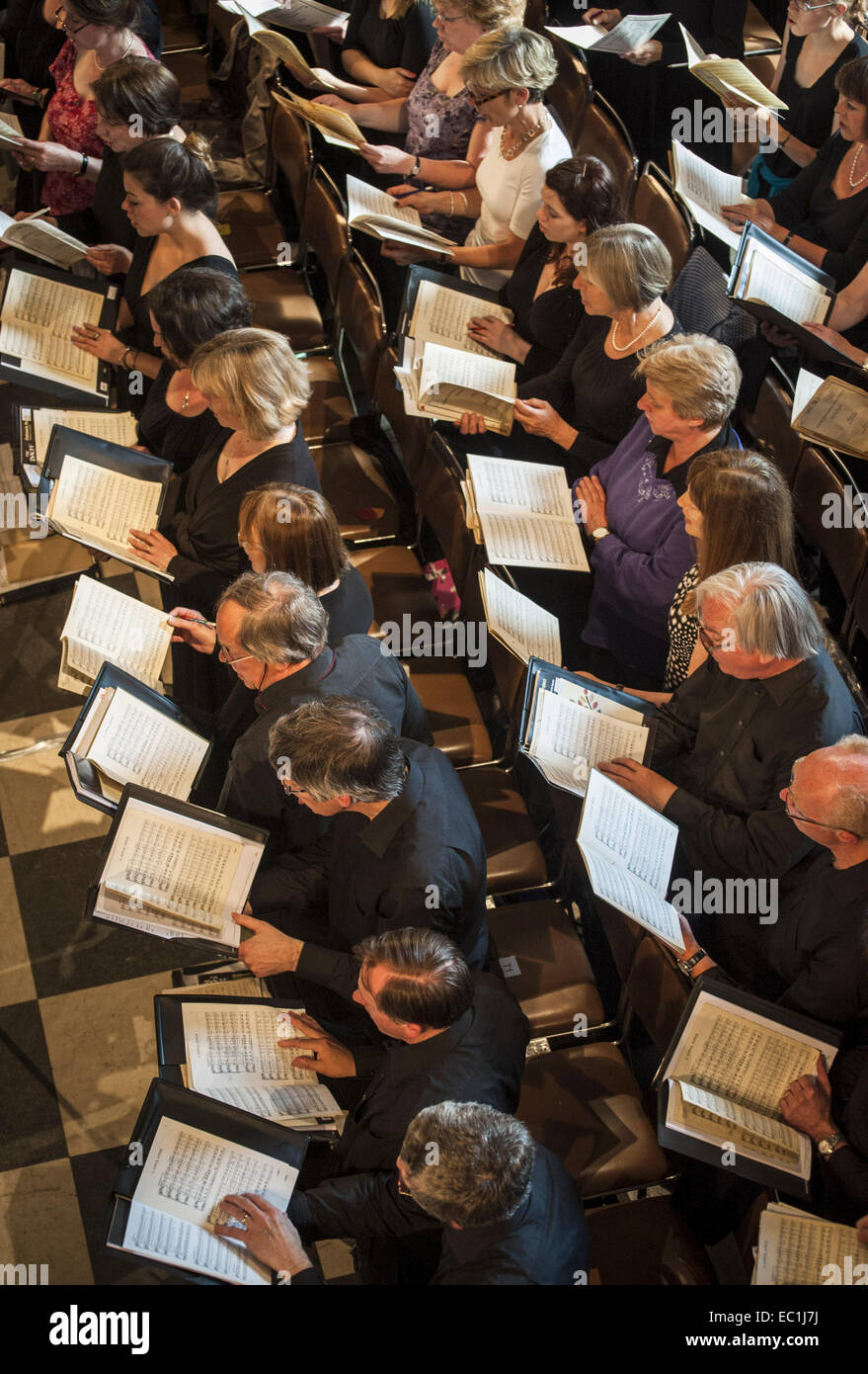 The Bach Choir in rehearsal. Founded in 1876, The Bach Choir, London ...