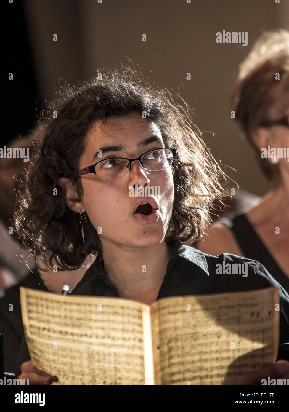 Female singers of The Bach Choir, in rehearsal. Founded in 1876, The ...