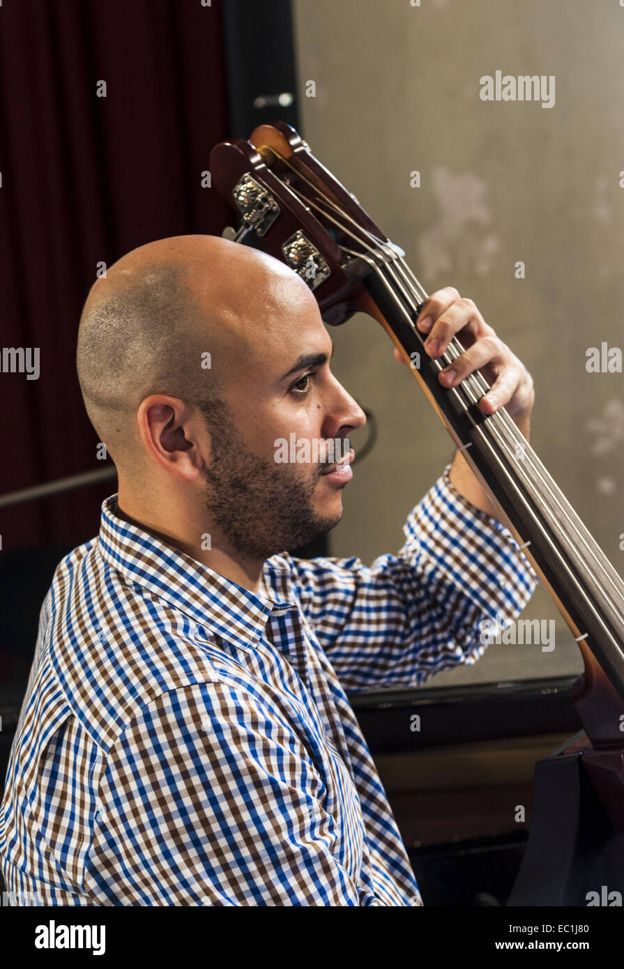 Double Bass Player Bassist Jazz High Resolution Stock Photography and ...