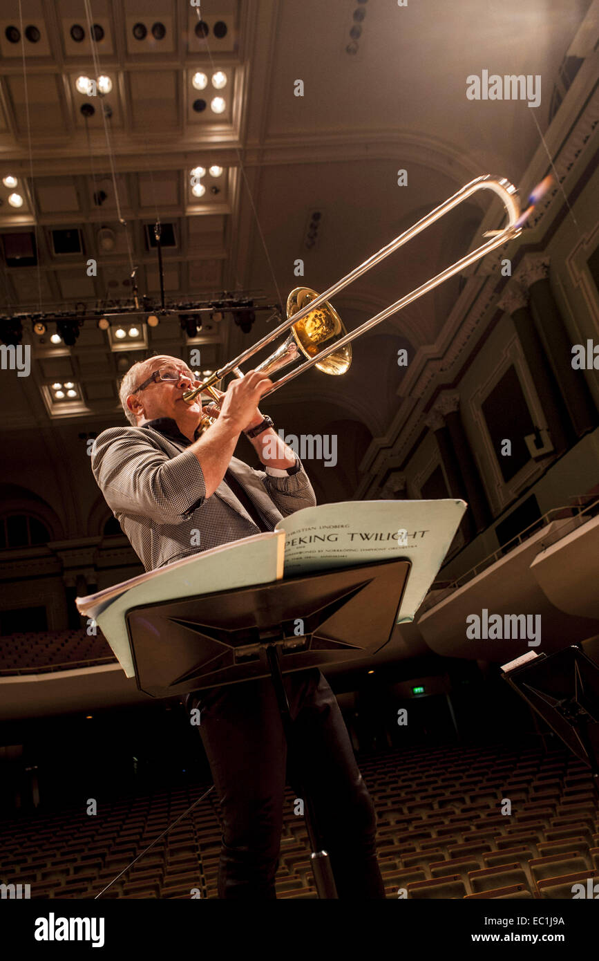 Christian lindberg virtuoso swedish trombonist hi-res stock photography ...