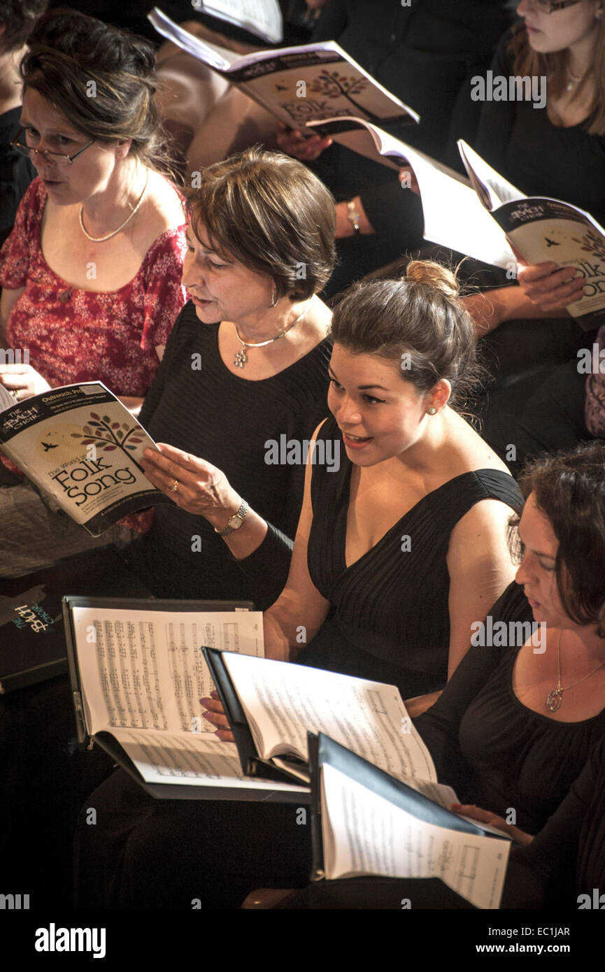 Female singers of The Bach Choir, in rehearsal. Founded in 1876, The ...