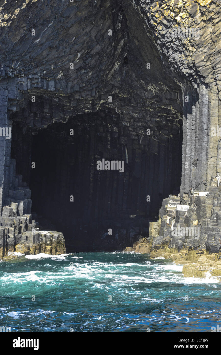 Fingal's Cave from above; Staffa, off the West coast of Mull, Inner ...