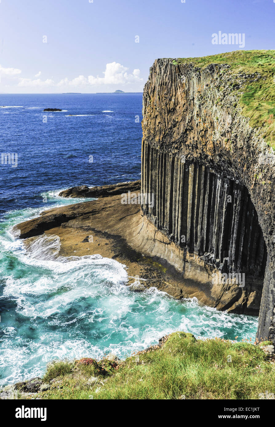 Fingal's Cave from above; Staffa, off the West coast of Mull, Inner ...