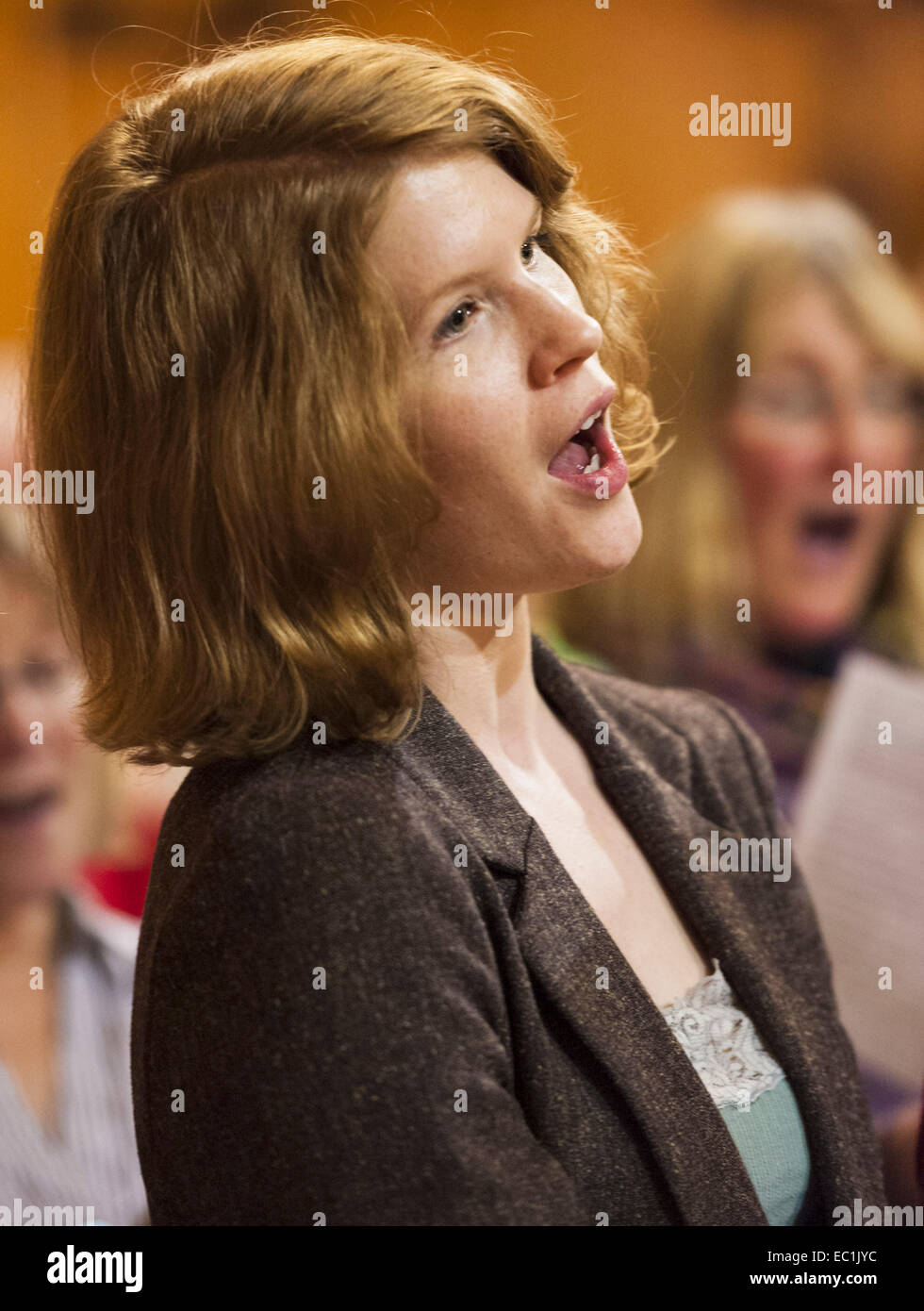 Soprano rehearsing with The Bach Choir, London. Founded in 1876, The ...