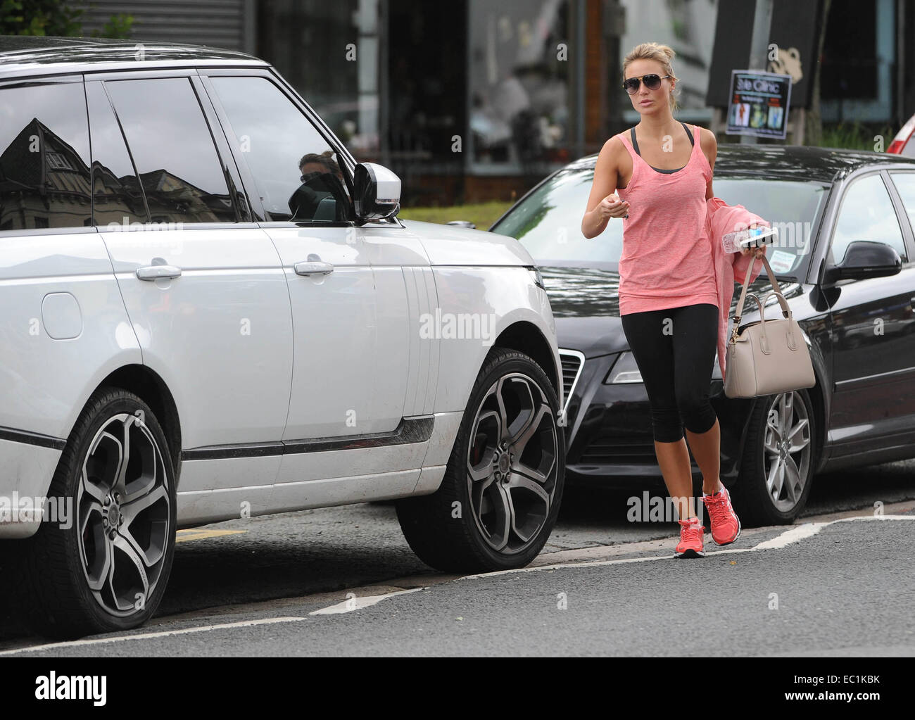 Alex Gerrard returns to her car after leaving the gym. The popular WAG ...