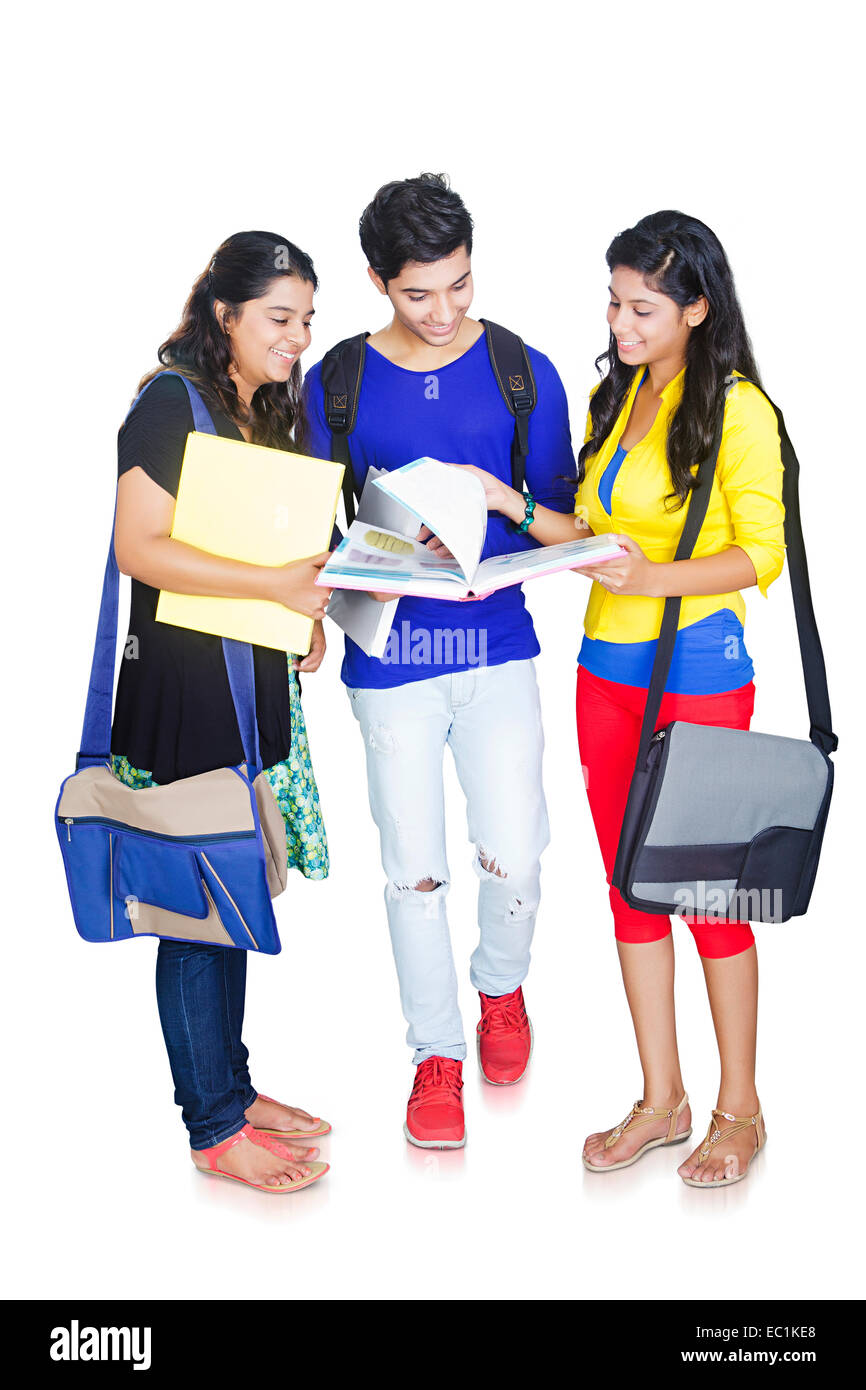 Indian college students studying Cut Out Stock Images & Pictures - Alamy