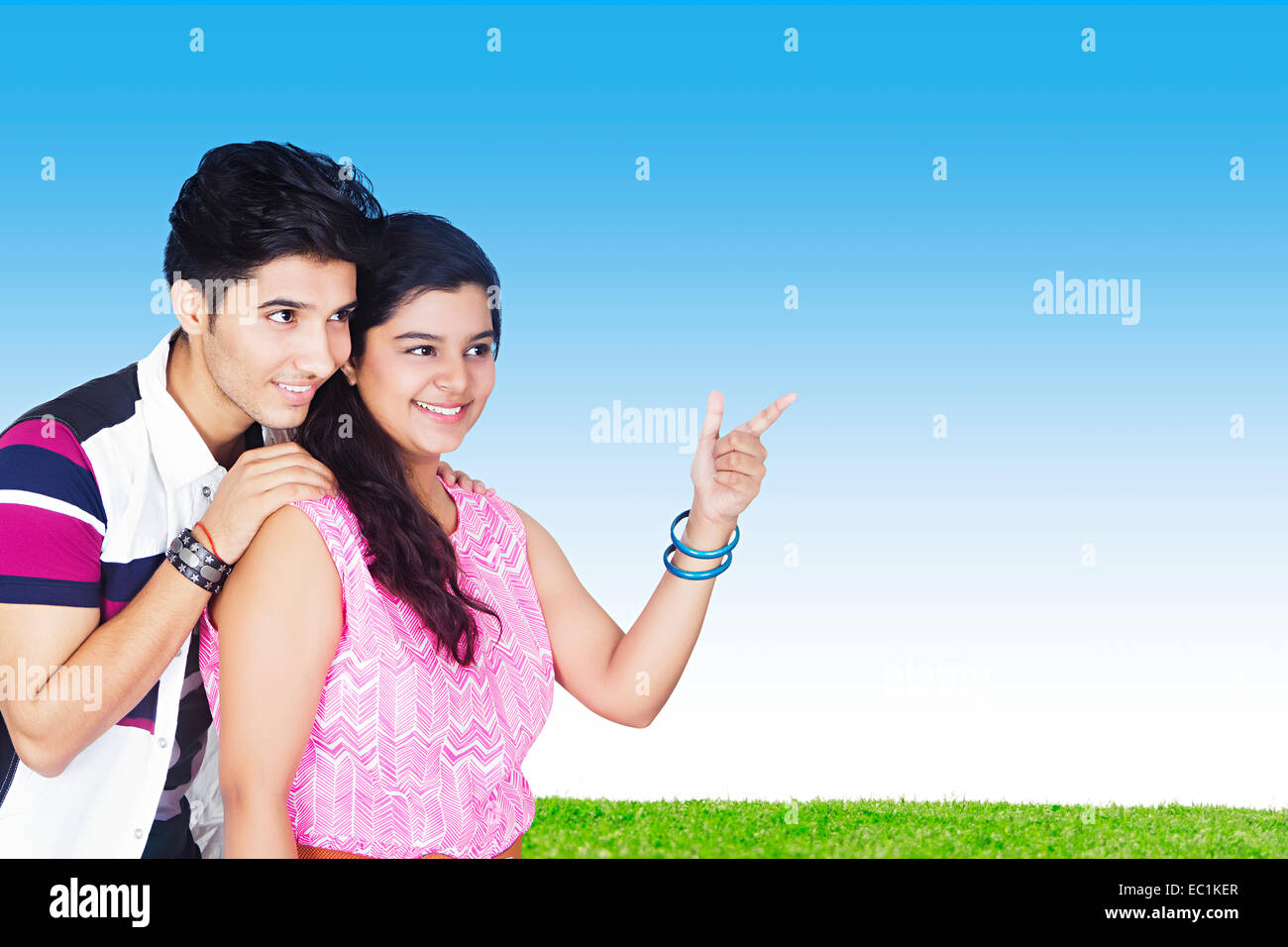 indian couple park romance Stock Photo - Alamy