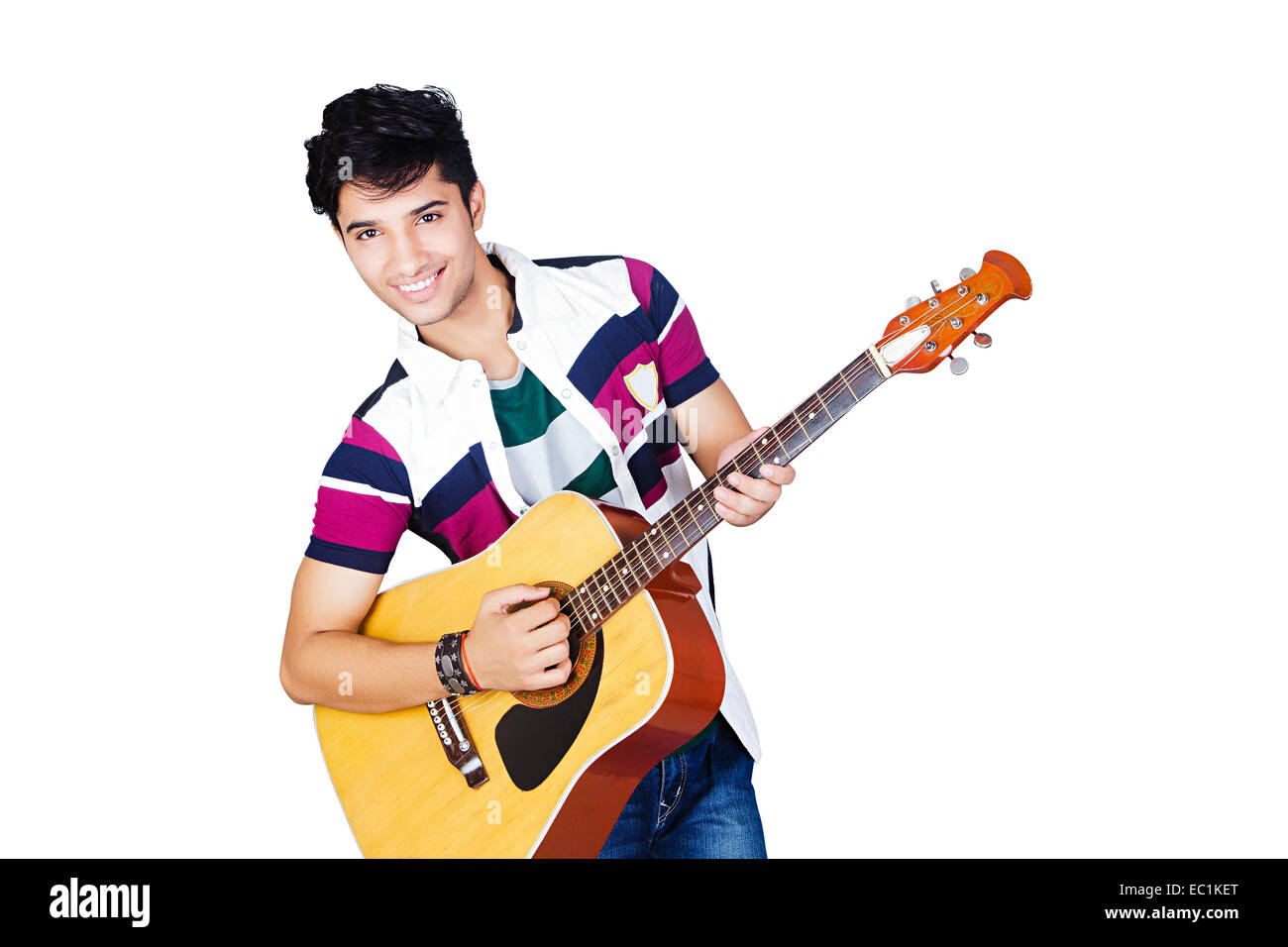 indian boy Guitar Singing Stock Photo - Alamy
