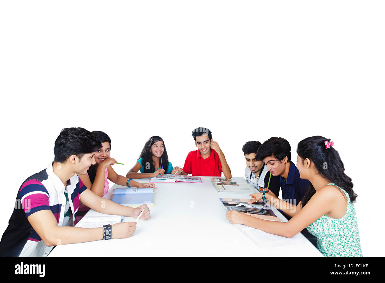 indian college friends study Stock Photo - Alamy