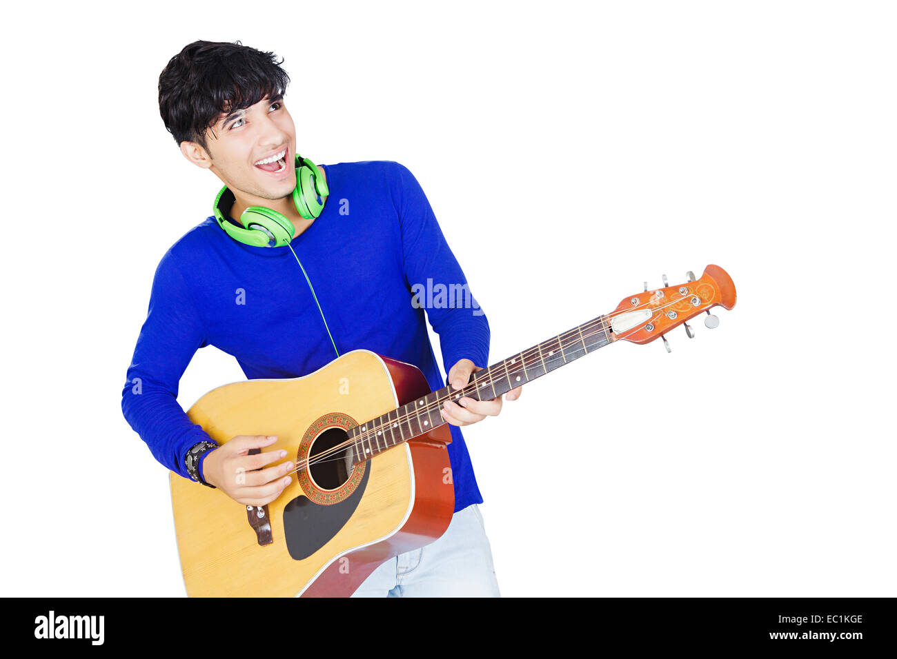indian boy Guitar Singing Stock Photo - Alamy