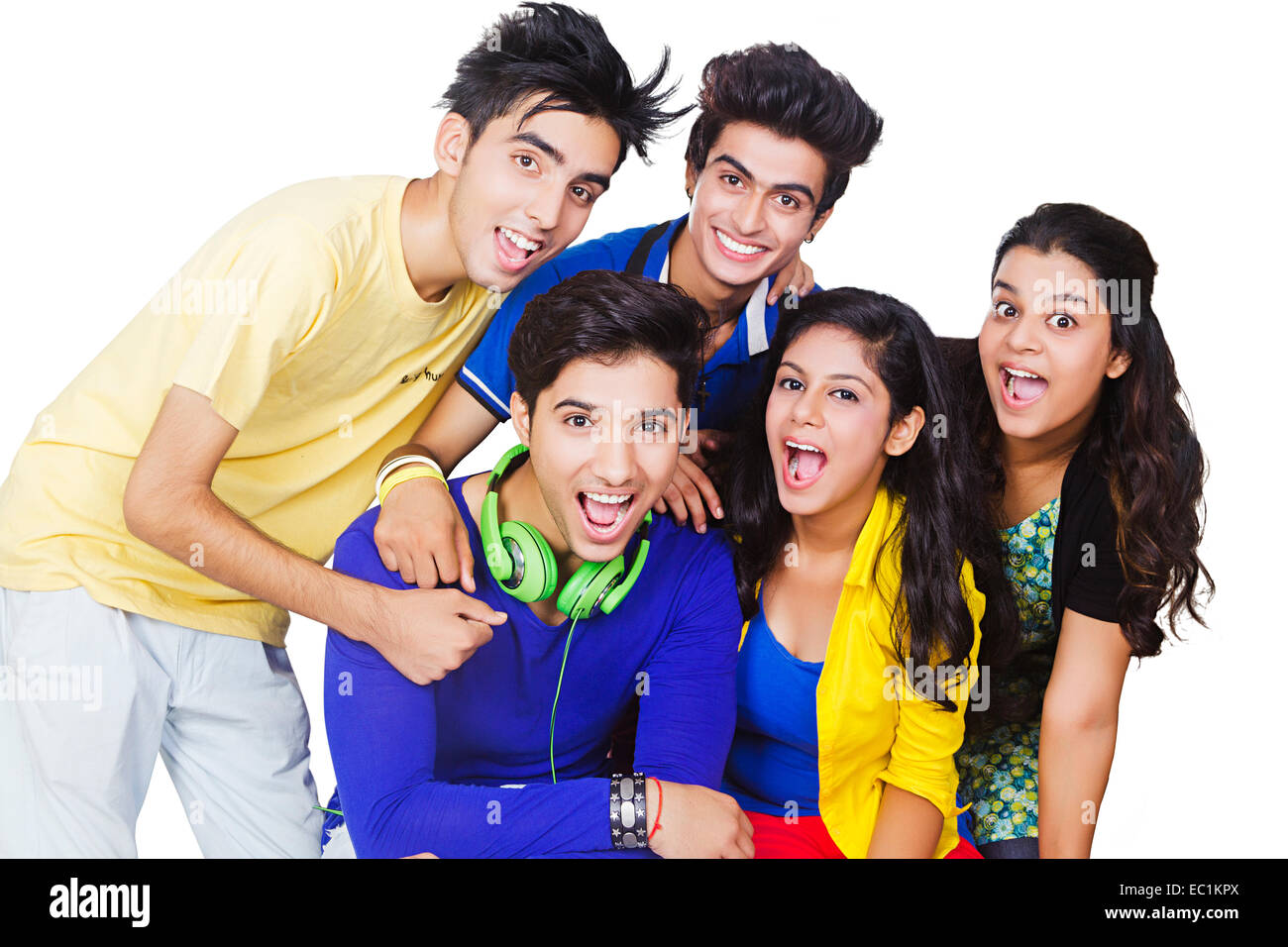 indian College Friends Students Stock Photo - Alamy