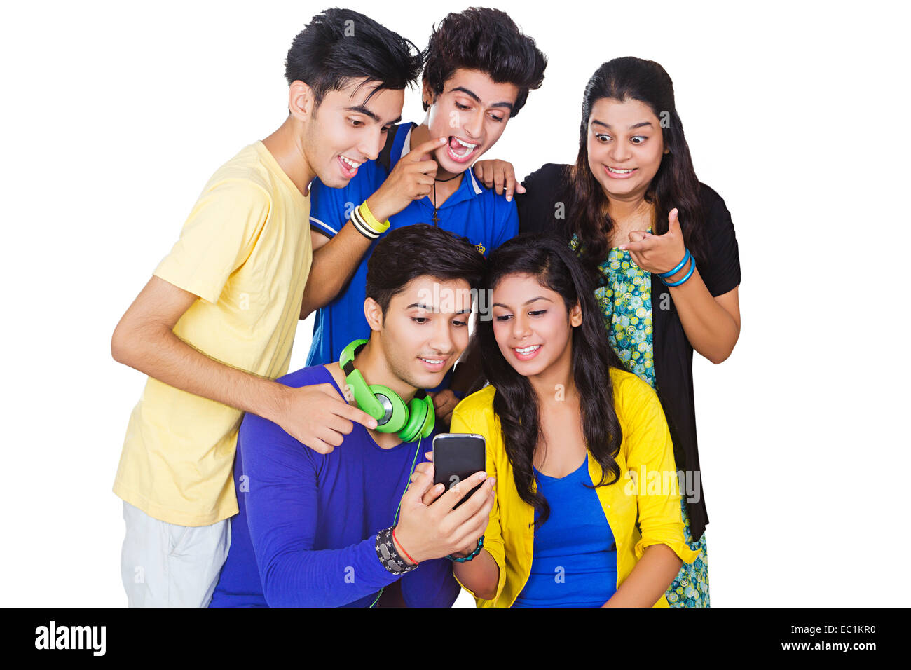 indian College Friends Students Stock Photo - Alamy