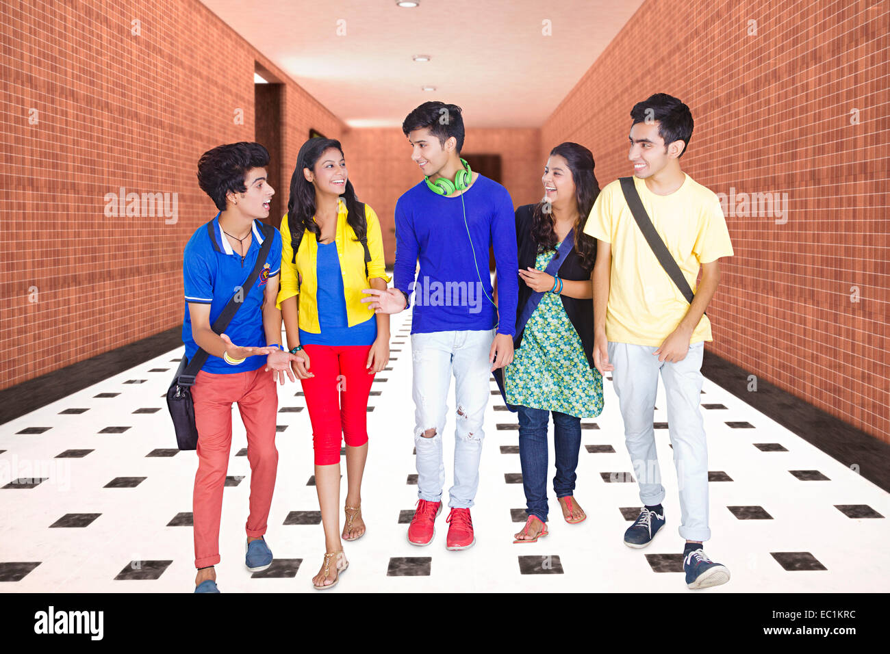 indian College Friends Students Stock Photo - Alamy