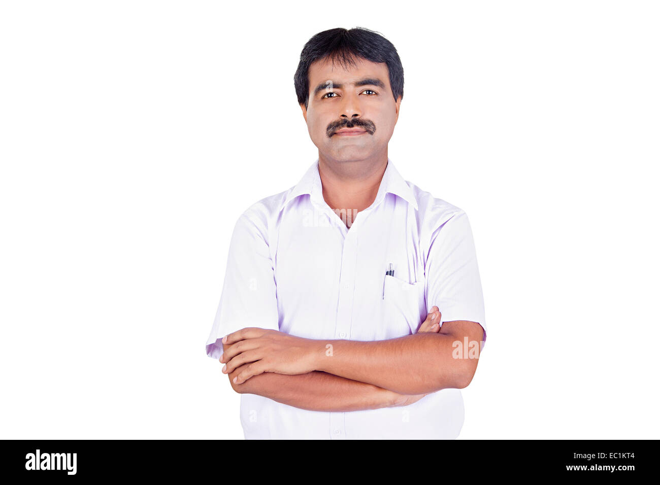 one indian Employee standing pose Stock Photo - Alamy