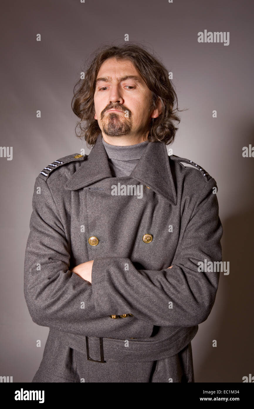 young man dressed as russian military, studio picture Stock Photo - Alamy