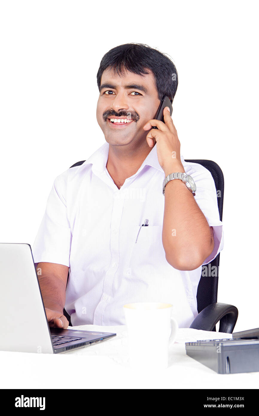 Indian business man working Cut Out Stock Images & Pictures - Alamy