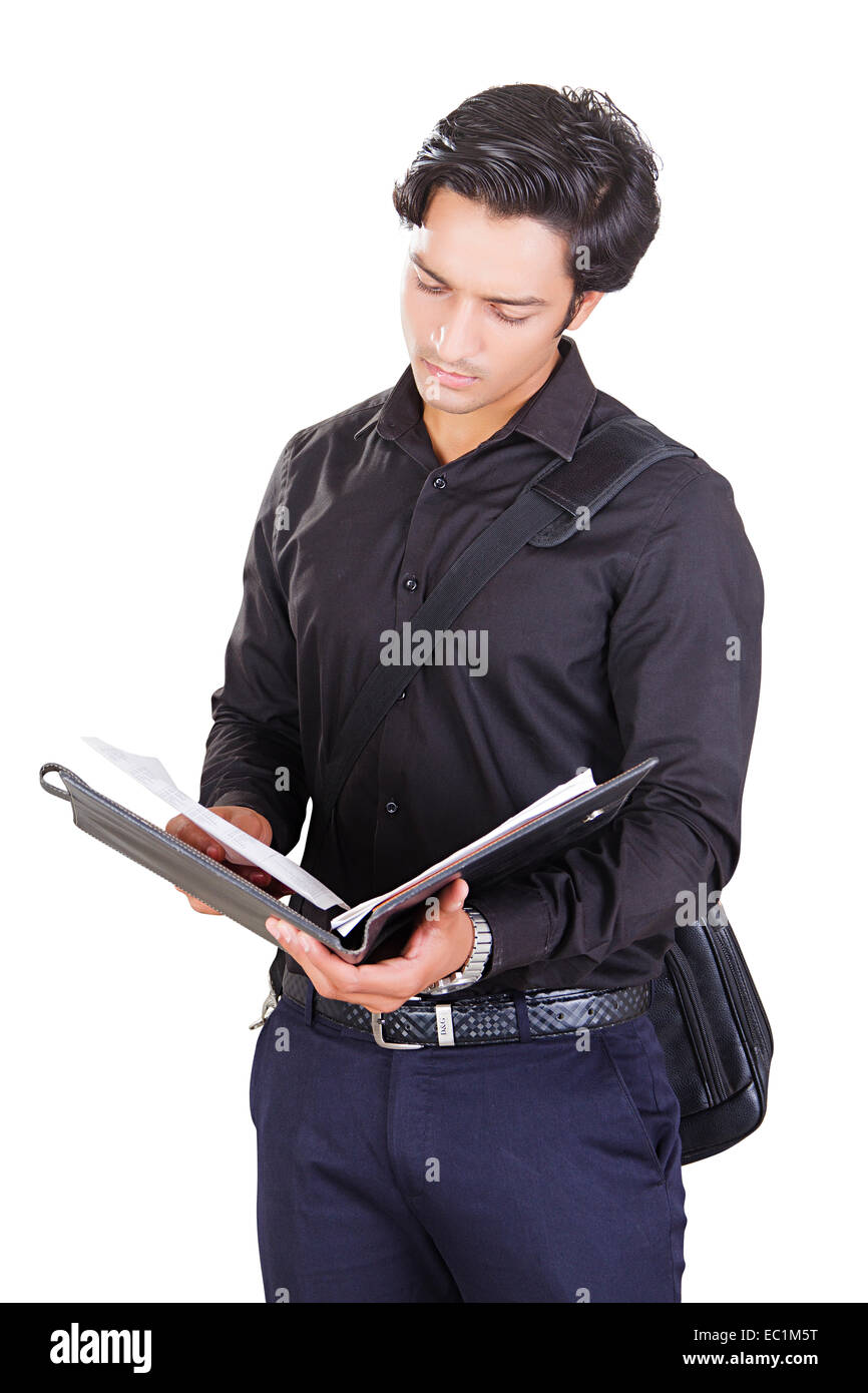 one indian man Clerk with file Stock Photo - Alamy